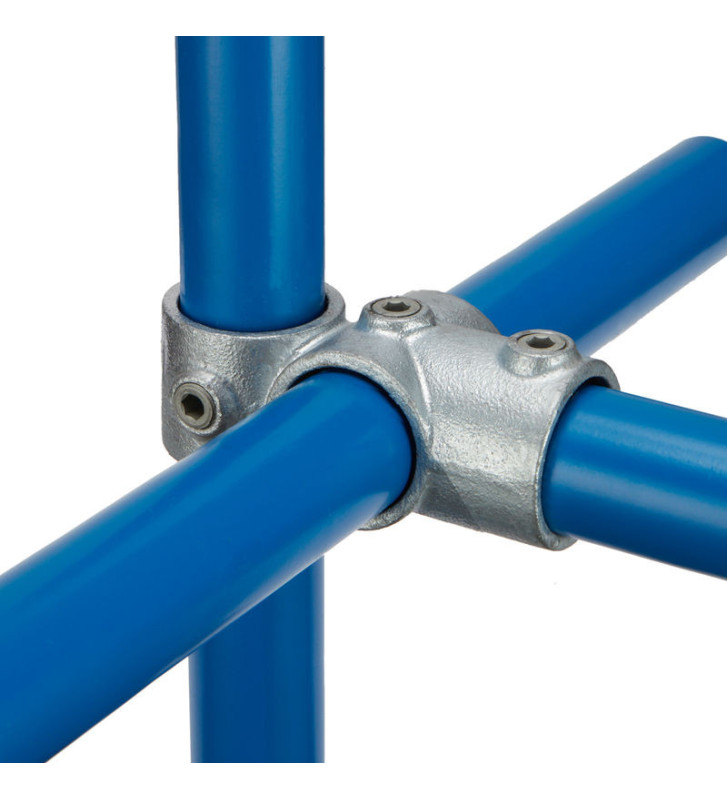 Single-socket tee with bypass fitting 46-7 - 42.4 mm