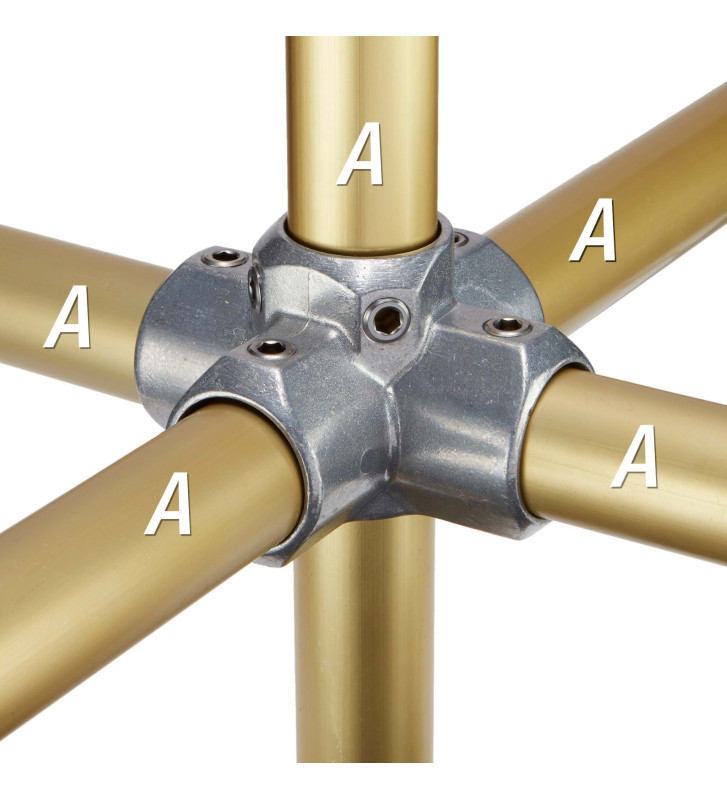 Krzyżak czterogniazdowy L40-7 42.4 mm - Kee Klamp